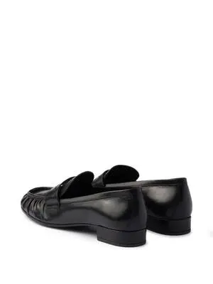 Prada Leather Penny Loafers - Black