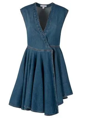 Alaïa Denim Wrap Dress