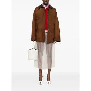 Prada Leather And Suede Jacket - Brown