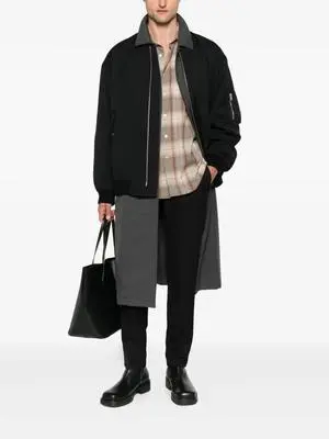 Prada Straight Leg Wool Trousers - Black