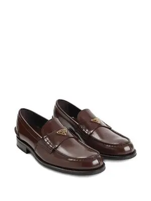 Prada Brushed Leather Loafers