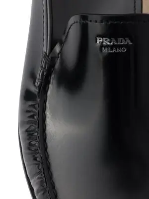 Prada Brushed Leather Loafers