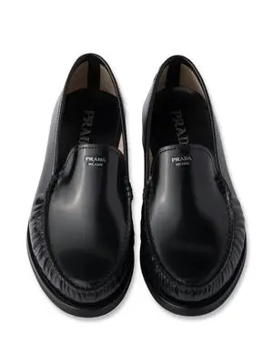 Prada Brushed Leather Loafers