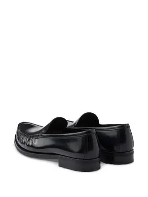 Prada Brushed Leather Loafers
