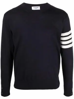 Thom Browne Merino Virgin Wool 4-bar Pullover - Blue
