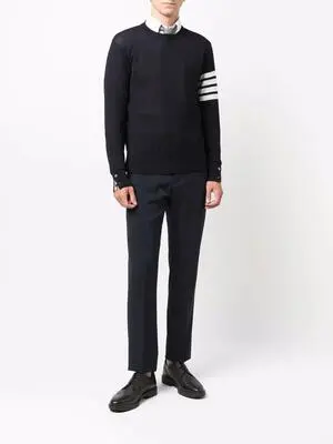 Thom Browne Merino Wool Pullover - Blue