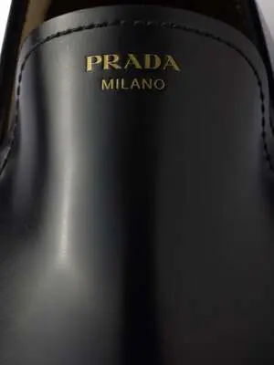Prada Brushed Fumé Leather Loafers