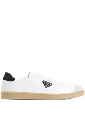 Prada Lane Leather Sneakers - White
