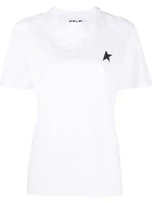GOLDEN GOOSE Star Collection T-shirt With Star Print - White
