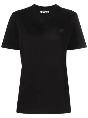 GOLDEN GOOSE Star Collection T-shirt With Star Print - Black