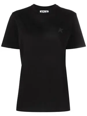 GOLDEN GOOSE Star Collection T-shirt With Star Print - Black