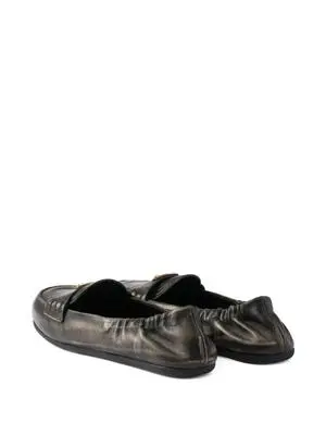 Prada Deconstructed And Flexible Nappa Leather Loafers
