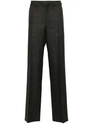 Prada Prince Of Wales Check Trousers - Gray