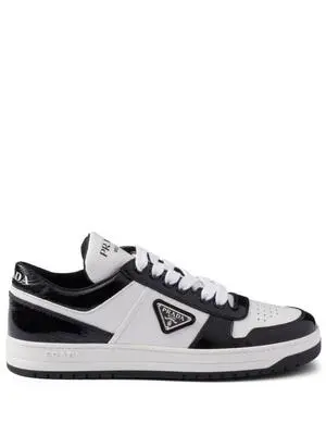 Prada Downtown Leather Sneakers - Black