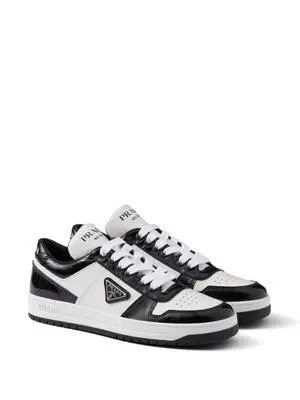Prada Downtown Leather Sneakers - Black