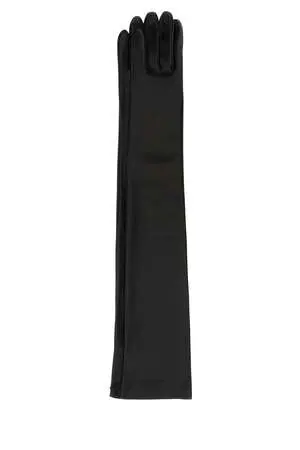 Balenciaga Leather Gloves - Black