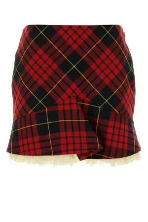 Alexander McQueen Embroidered Polyester Blend Mini Skirt - Multicolor