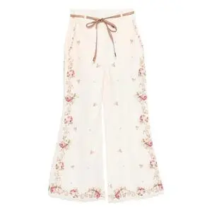 Zimmermann Neutrals Trousers Flared Trousers - Cream