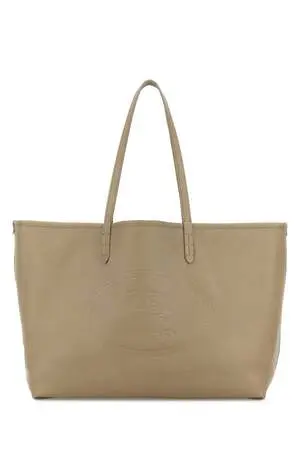 Burberry Cappuccino Leather Shopping Bag - Brown