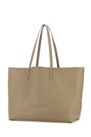 Burberry Leather Shopping Bag - Brown