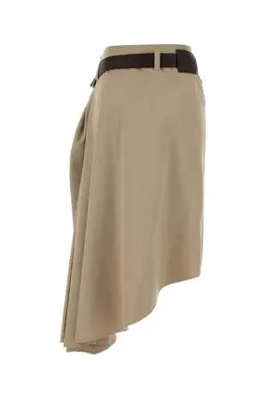 Loewe Beige Gabardine Skirt