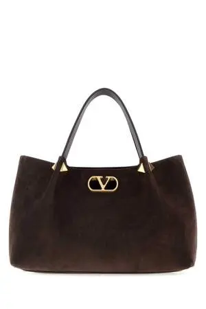 Valentino Garavani Suede Shopping Bag - Brown