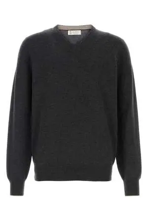 Brunello Cucinelli Charcoal Cashmere Sweater - Gray