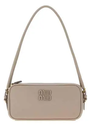 Miu Miu Leather Shoulder Bag - Gray