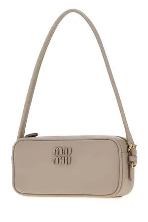 Miu Miu Leather Shoulder Bag - Gray