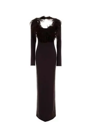 Attico Jersey Long Dress - Purple