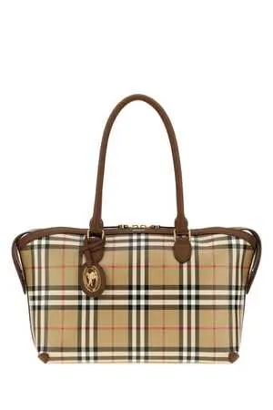 Burberry Printed Canvas Small Check Handbag - Multicolor