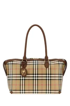 Burberry Printed Canvas Small Check Handbag - Multicolor