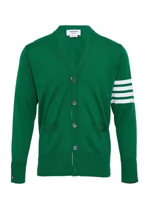 Thom Browne Striped Cardigan - Green