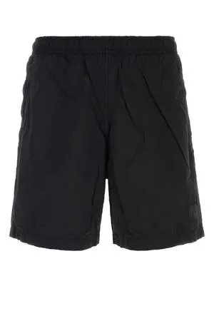 Stone Island Nylon Bermuda Shorts - Black
