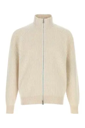 Brunello Cucinelli Ivory Cashmere Cardigan