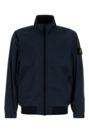 Stone Island Nylon Bomber Jacket - Blue