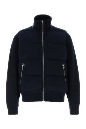 TOM FORD Navy Wool Cardigan - Blue