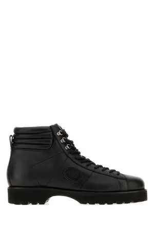 Valentino Garavani Leather Vlogo Signature Ankle Boots - Black