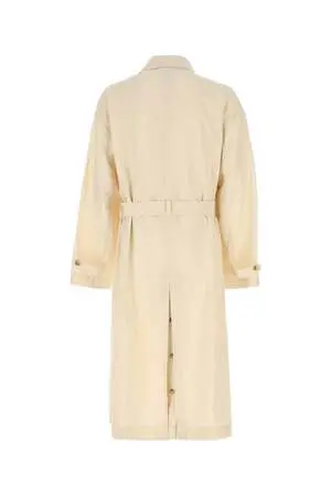 Dolce & Gabbana Sand Cotton Blend Trench Coat