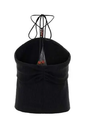 Magda Butrym Stretch Jersey Top - Black