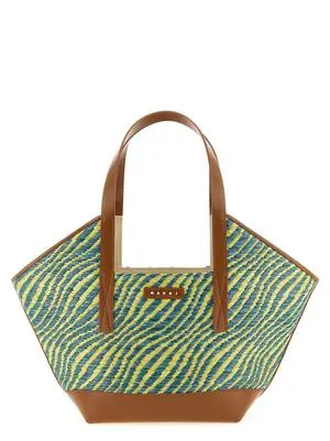 Marni Waves Piccola Shopping Bag - Green