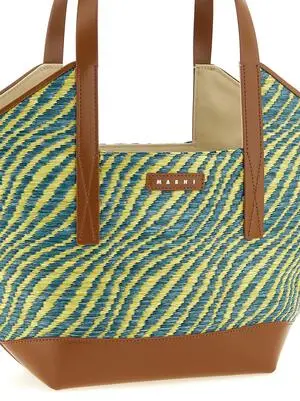 Marni Waves Piccola Shopping Bag - Green