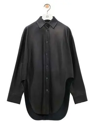 Loewe Lamb Skin Button-up Shirt - Black
