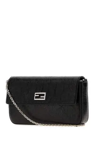Fendi Leather Tube Wallet - Black