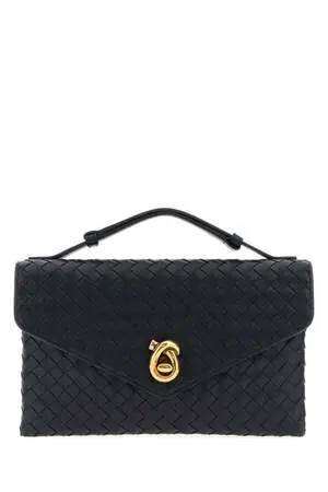 Bottega Veneta Midnight Leather Knot Lock Handbag - Blue
