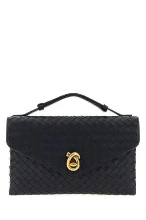 Bottega Veneta Midnight Leather Knot Lock Handbag - Blue