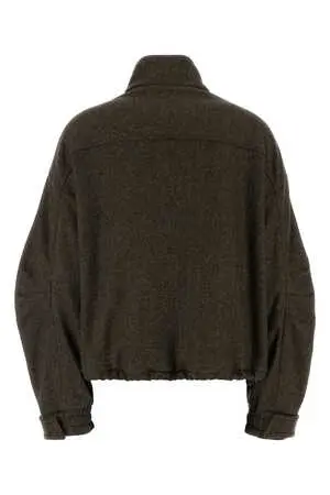 Attico Embroidered Wool Blend Bomber Jacket - Multicolor