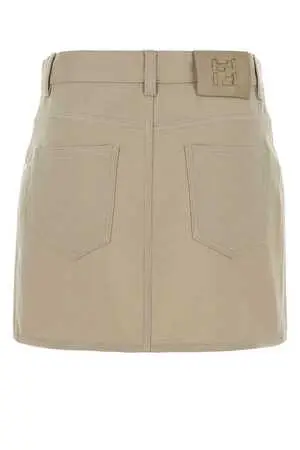 Fendi Beige Drill Mini Skirt