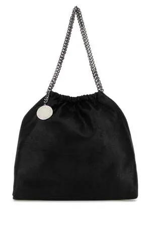 Stella McCartney Shaggy Deer Medium Falabella Shoulder Bag - Black