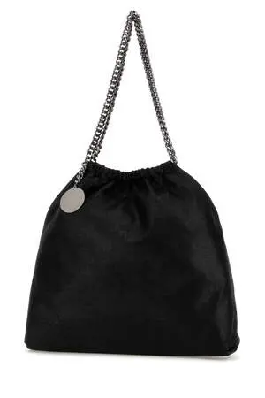 Stella McCartney Shaggy Deer Medium Falabella Shoulder Bag - Black